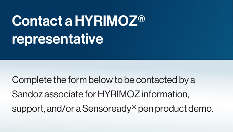 Contact a HYRIMOZ® Rep